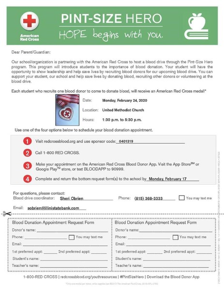 Lostant CUSD 425 - Pint Size Hero Program