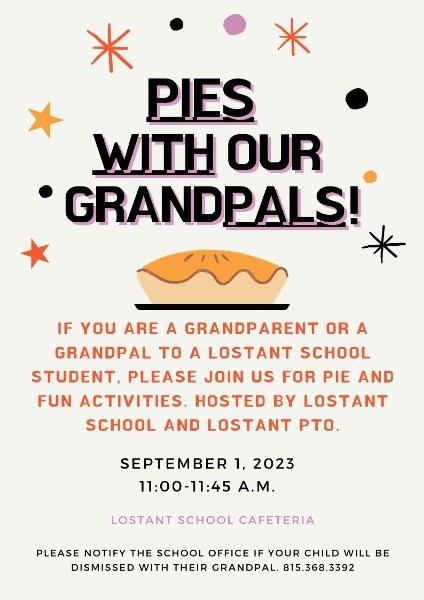 Lostant CUSD 425 - Celebrate your Grandparent or Grandfriend at "Pies ...